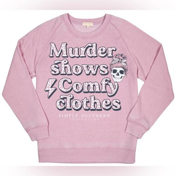 Simply Southern | Tops | Nwt Simply Southern Pink Murder Shows Comfy ...